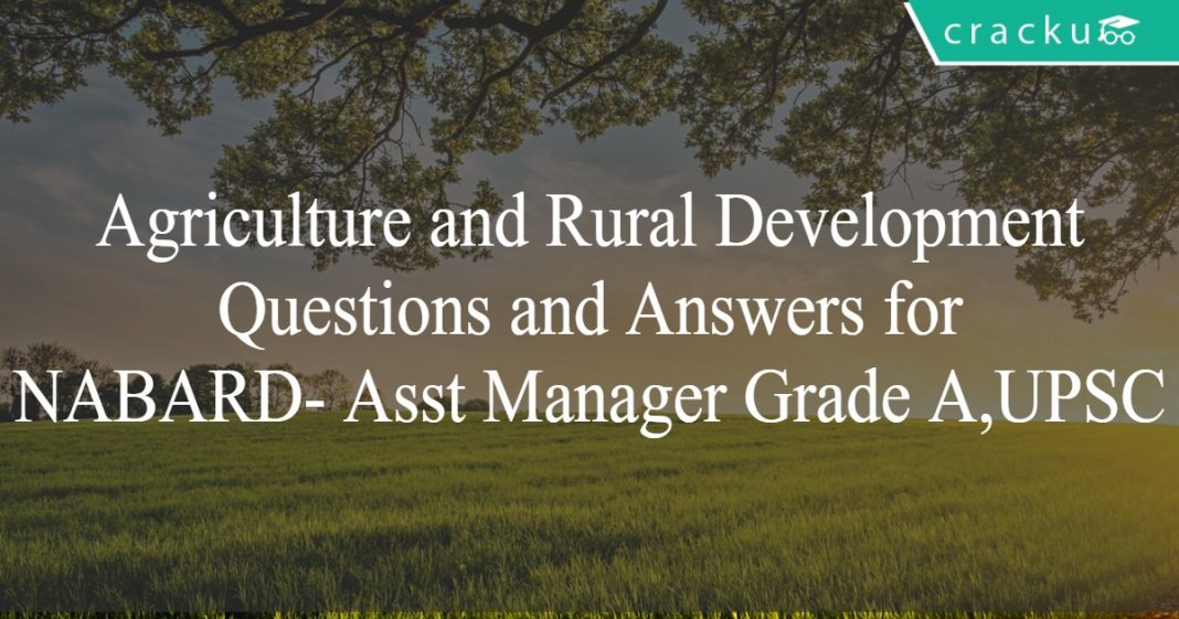 NABARD Agriculture and Rural Development Questions and Answers Notes ...