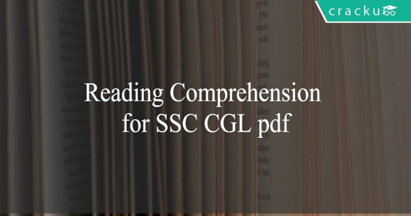 Reading Comprehension for SSC CGL pdf - Cracku