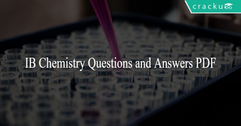 IB Chemistry Questions and Answers PDF - Cracku