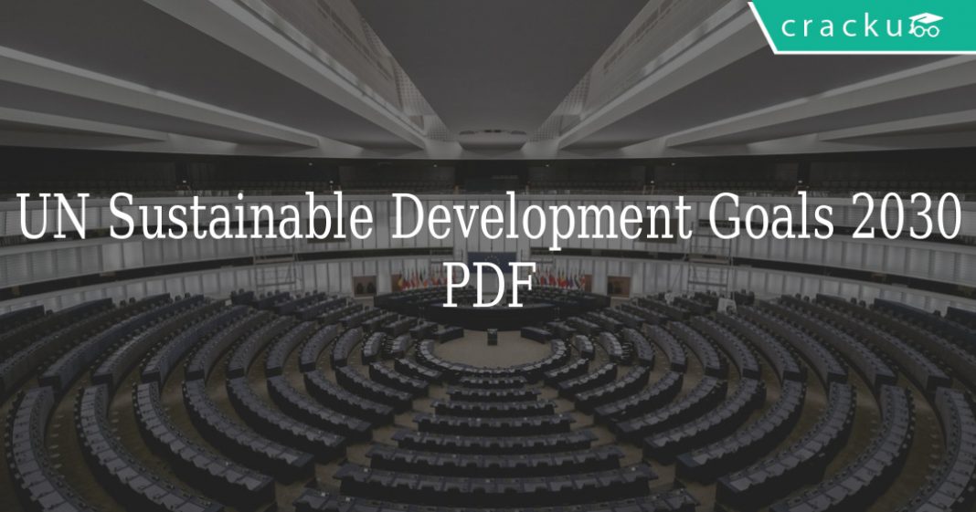 UN Sustainable Development Goals 2030 PDF - Cracku