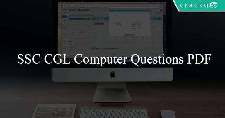 SSC CGL Computer Questions PDF - Cracku