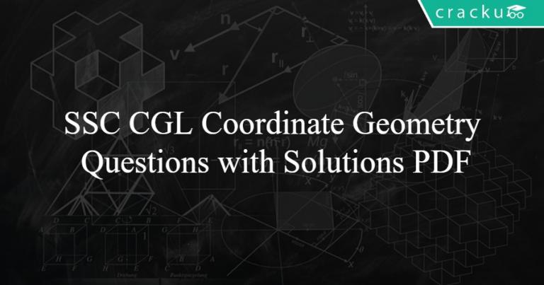 SSC CGL Coordinate Geometry Questions with Solutions PDF - Cracku