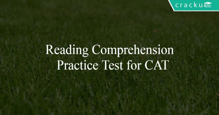 Reading Comprehension Practice Test for CAT - Cracku