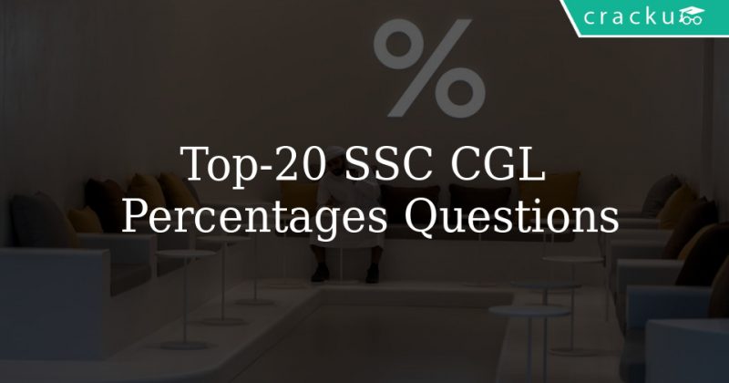 Top-20 SSC CGL Percentage Questions - Cracku