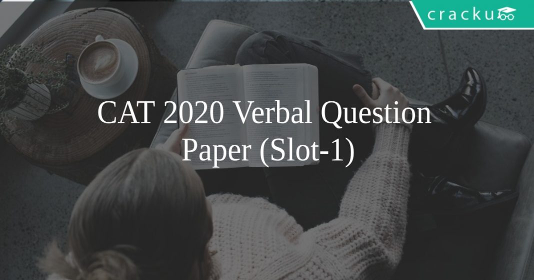 Cat 2020 Varc Question Paper Slot 1 Pdf Cracku