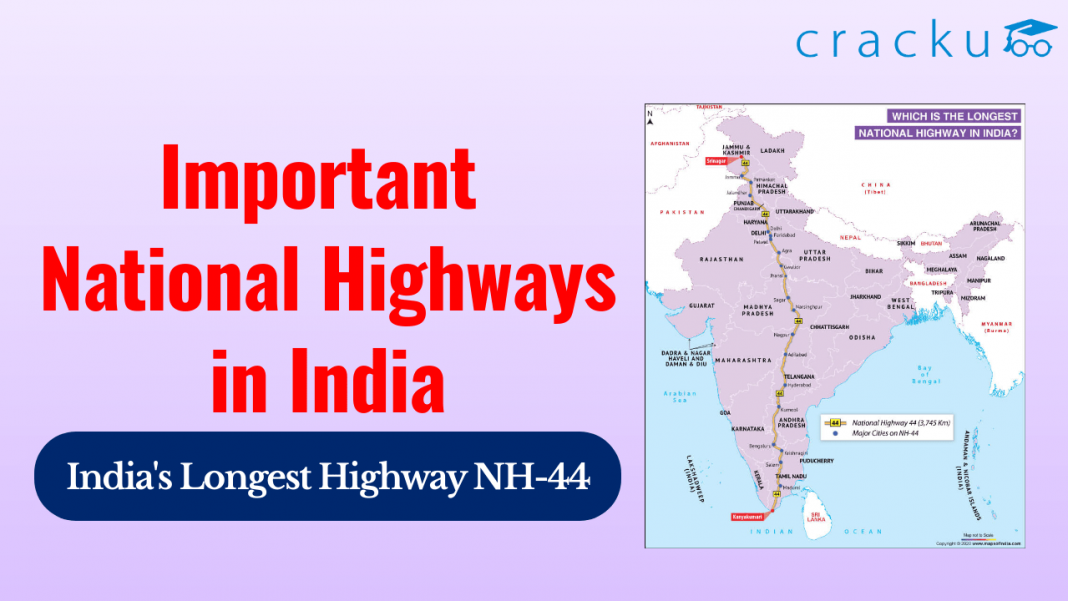 Important National Highways in India | Cracku.in