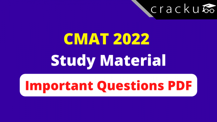 CMAT 2022 Study Material PDF (Important Questions) - Cracku