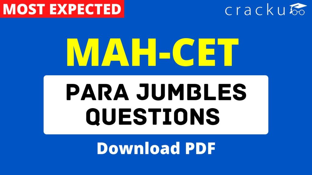 MAH CET Para Jumble Questions PDF Cracku