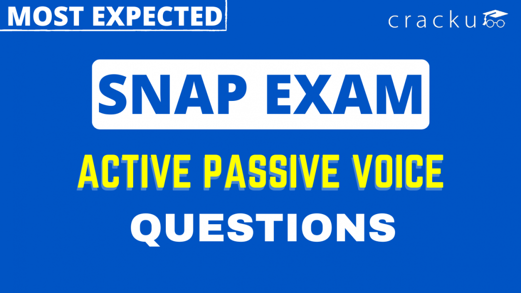 SNAP Active Passive Voice Questions PDF [Important] - Cracku