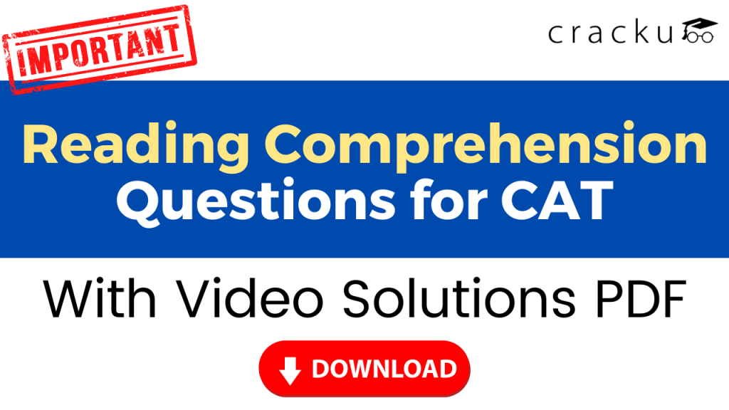 Reading Comprehension Questions for CAT - Cracku
