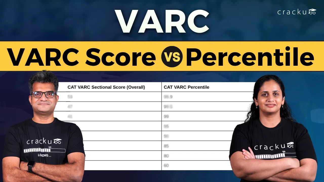 CAT VARC Score vs Percentile 2025, Check Ideal VARC Score