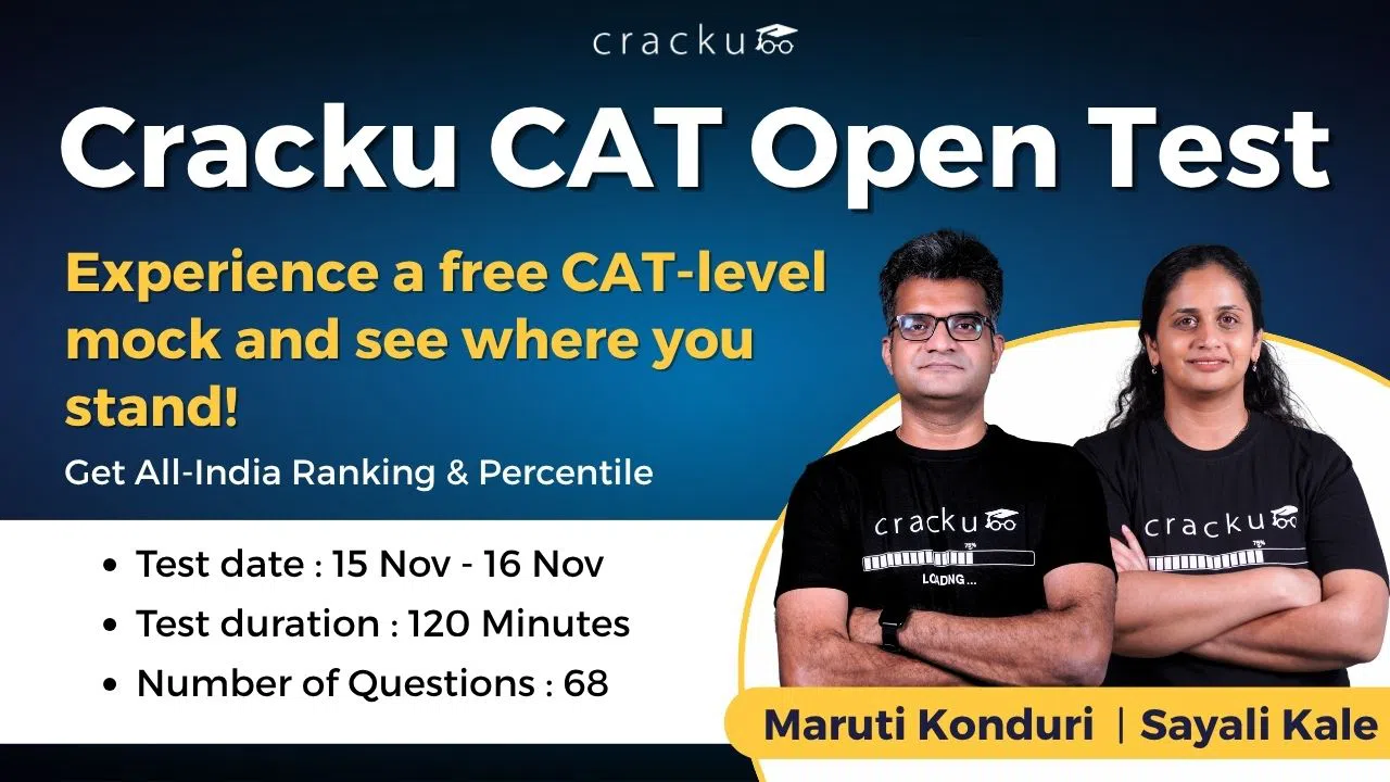 Take the Free Cracku CAT Open Test – Get All-India Rank & Video Solutions!