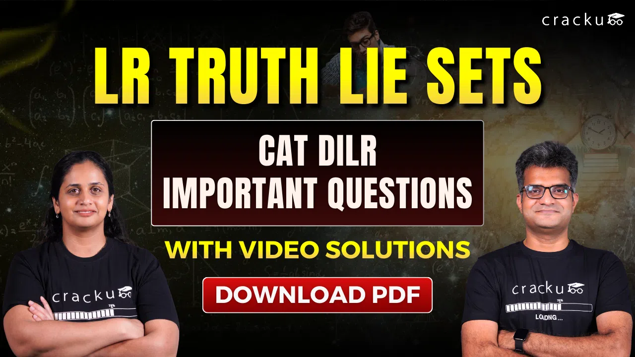 Top 3 CAT Truth Lie Concept Questions PDF With Video Solutions