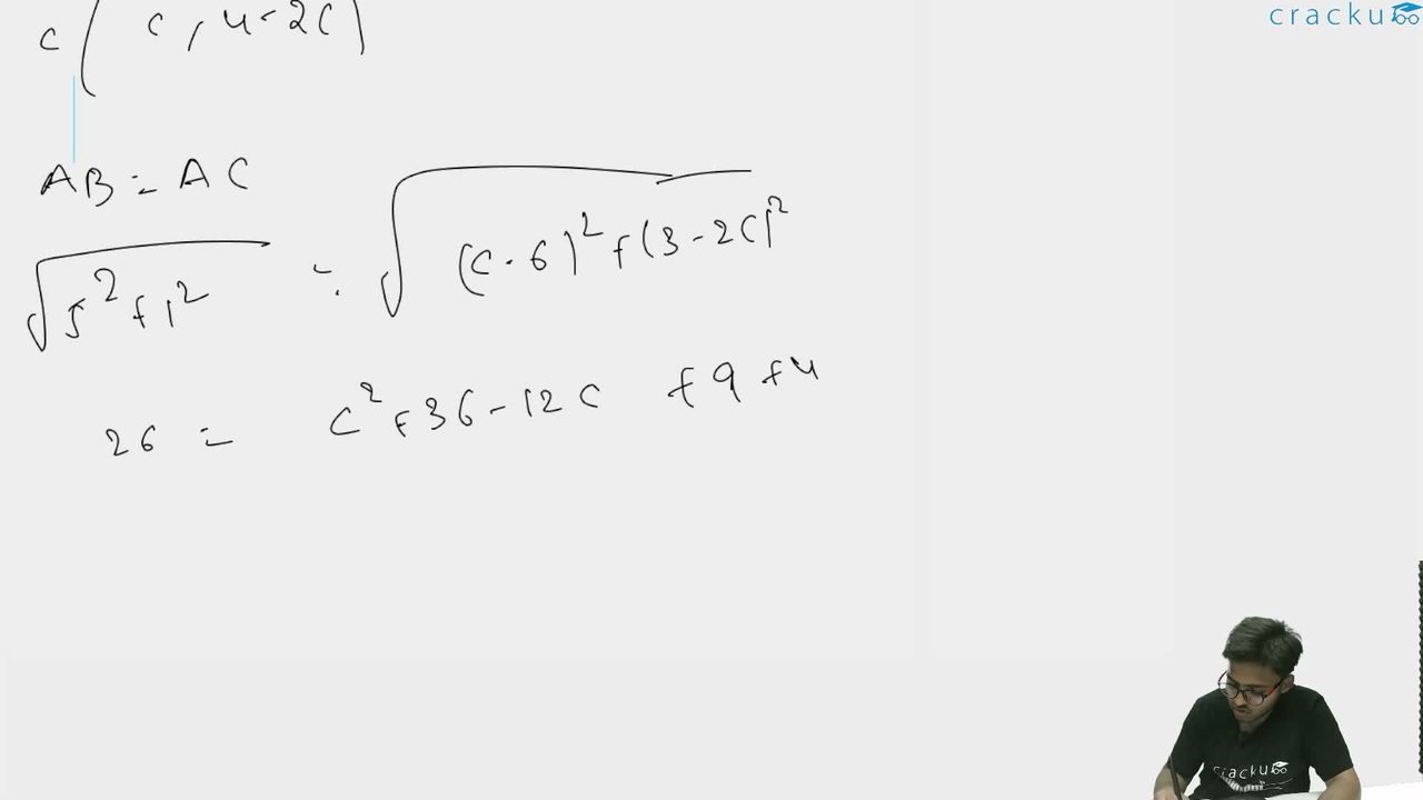 [Video] In an isosceles triangle ABC, the vertex A is (6, 1) and the ...