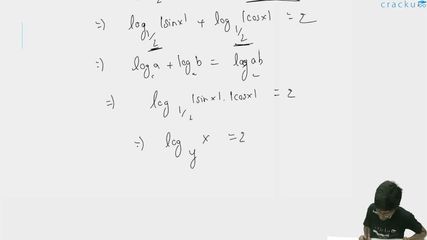 [Video] The number of distinct solutions of the equation, \\log_{\\frac ...