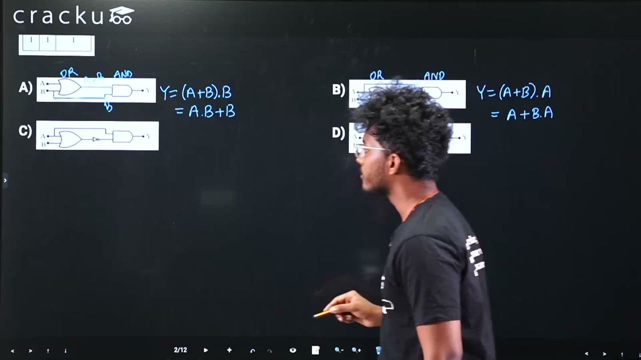 [Video] Choose the correct logic circuit for the given truth table ...