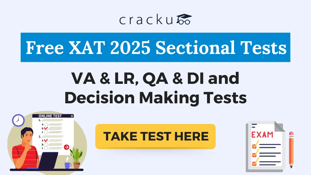 XAT Sectional Tests 2025, Practice Free VARC, DILR & DM Tests﻿
