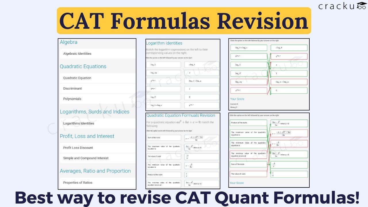 CAT Formula Revision: Revisie The Formulas For CAT 2025